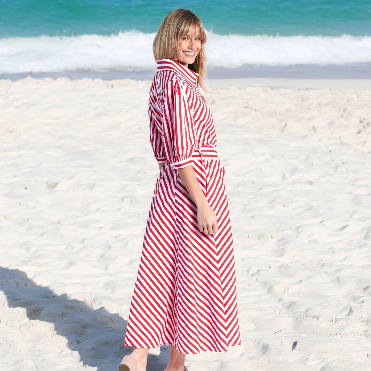 Bianca Dress - Red Stripes – Zoe Moss