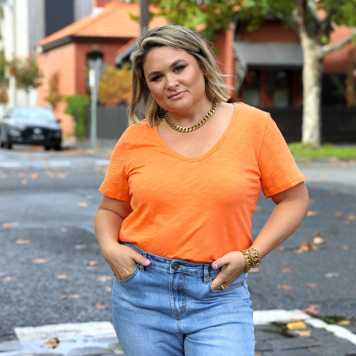 Esther Tee - Orange – Zoe Moss